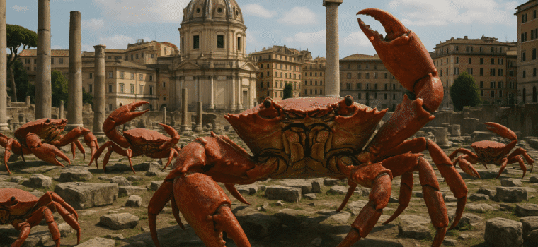 Granchi giganti ai Fori Imperiali: l'incredibile scoperta